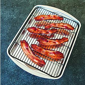 Nordic Ware 45027AMZ Oven Bacon Baking Tray, 17x12 in, Stainless Steel