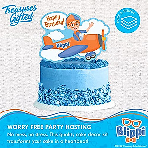 Treasures Gifted Officially Licensed Blippi Cake Topper Vehicle - Blippi Cake Decorations - Blippi Birthday Cake Topper - Blippi Birthday Party Supplies - Blippi Cake Toppers - Blippi Party Supplies