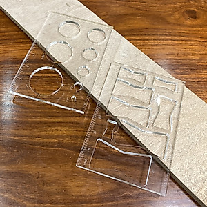 ETFOBMI Router Jig Template, Router Templates for Woodworking, Acrylic Circle Butterfly Bowtie Template for Woodworking Circle Butterfly Inlay Template Decorative