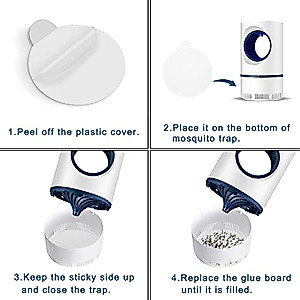 24 Pcs Refill Glue Boards 4.3 Inches Sticky Glue Pads for Katchy, Fenun and Other Models Indoor Insect Fly Mosquito Trap Bug Catcher Mosqusito Lamp