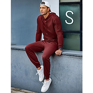 COOFANDY Men's Tracksuit Set 2 Piece Hoodie Sweatsuit Casual Jogging Athletic Suits Set