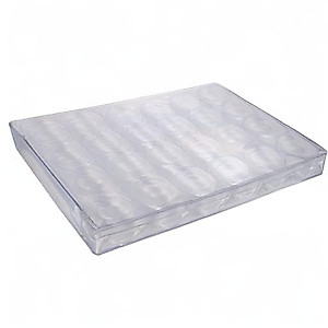 The Beadsmith Personality Case - Clear Storage Organizer Box, 9.5 x 6.4 inches - Includes 24 Small Containers with lids – 1.5 x 0.8 inches, Bead Holder