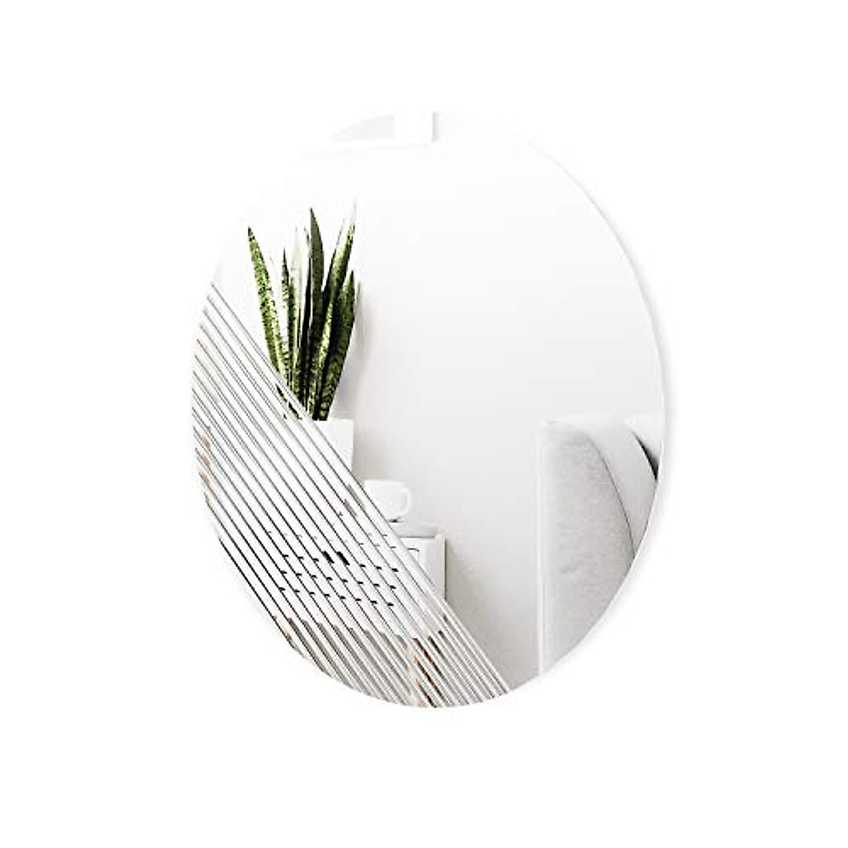Umbra Ridge Wall Mirror for Entryways, Bathrooms, Living Rooms and More, 24 Inch, Clear