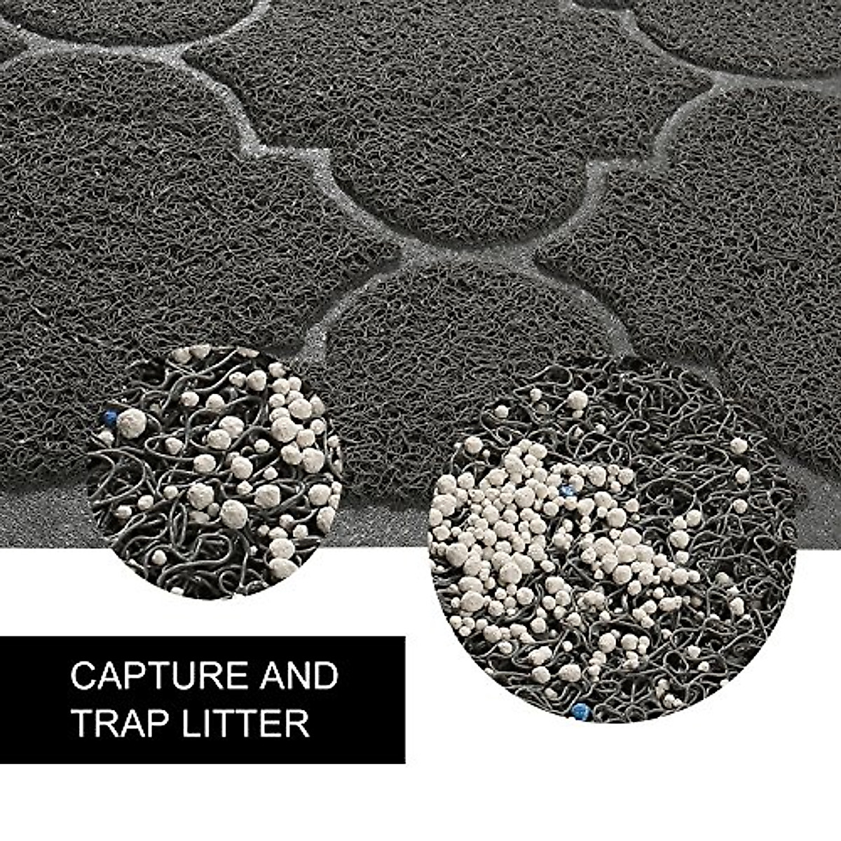 Cat Litter Mat, XL Super Size, Phthalate Free, Easy to Clean, 46x35 Inches, Durable, Soft on Paws, Large Litter Mat.