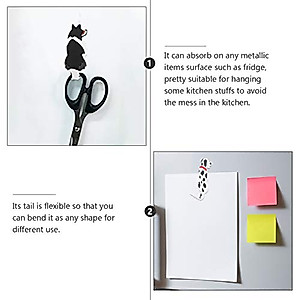 Baluue 2pcs Magnetic Hooks Cartoon Animals Fridge Magnets Wall Hook Coat Hat Hook for Hanging Towels and More (P3+P4)