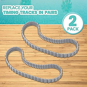 (2 Pack) Replacement Gray Tracks for Maytronics Dolphin Robotic Pool Cleaners with Part Number 9983152-R2 Dolphin Parts