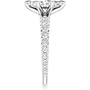 Moissanite World Dainty Intersecting Engagement Ring,Marquise Cut 2.00CT, Colorless Moissanite Ring, 925 Sterling Silver, Solitaire Engagement Ring, Wedding Ring (9)