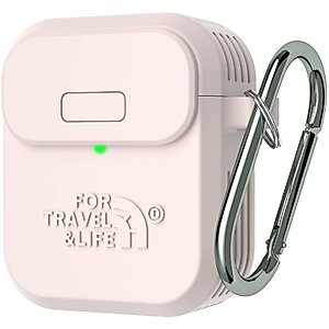 Doboli AirPods Case 2nd & 1st Generation, Khaki, Protective Silicone Cover, Secure Lock, Easy Access