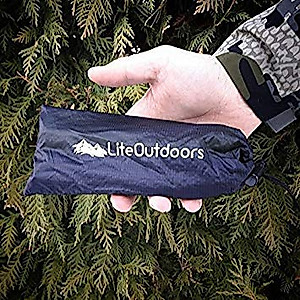 LITEOUTDOORS Ultralight Tent Stake Kit - 8 Aluminum Tent Pegs, 60' Reflective Guy Line, 8 Cord Tensioners - for Backpacking, Hiking, Camping