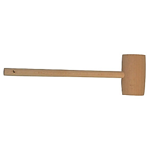 Southern Homewares Wooden Crab Mallet Seafood Lobster Shellfish Cracker Hardwood Hammer Set of 12