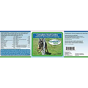 CompleteVites Stud Canine – Vitamin and Mineral Supplement for Stud Dogs-Large Dog Size(Over 25lbs)Veterinary formulated-48 nutrients-Omega Fatty Acids,Amino Acids,Digestive Enzymes + More 315 Grams