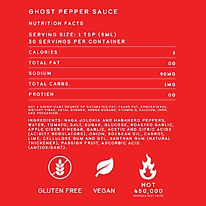 Elijah's Xtreme Ghost Pepper Hot Sauce, Handcrafted Award Winning Blend of Ghost Peppers, Habanero Garlic & Lime, Extreme Heat & Flavor