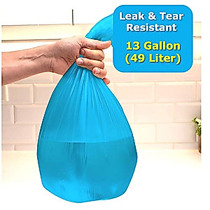 Disposable Diaper Pail Refill Plastic Bag (100 count) Compatible with Ubbi Diaper Bag Pail 13 Gal Capacity Diaper Pail Bag Fits 8 Gallon Medium Kitchen Trash Bag Heavy Duty Large Garbage Bag, 100 Bags