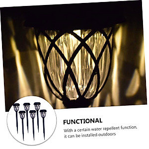 DOITOOL Outdoor Lanterns for Patio Waterproof Solar Power 6 Pack Garden Lights for Pathway and Lawn Decor