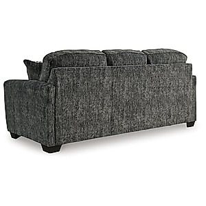 Signature Design by Ashley Lonoke Modern Sofa with 2 Accent Pillows, Gray