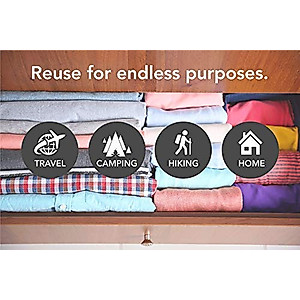 Acrodo Compression Bags for Travel, Packing Organizers Space Saver Packing Bags, No Vacuum 10-pack of 5 Large & 5 Jumbo Clothes Compression Bag, Suitcase Storage & Travel Storage Bags for Clothes