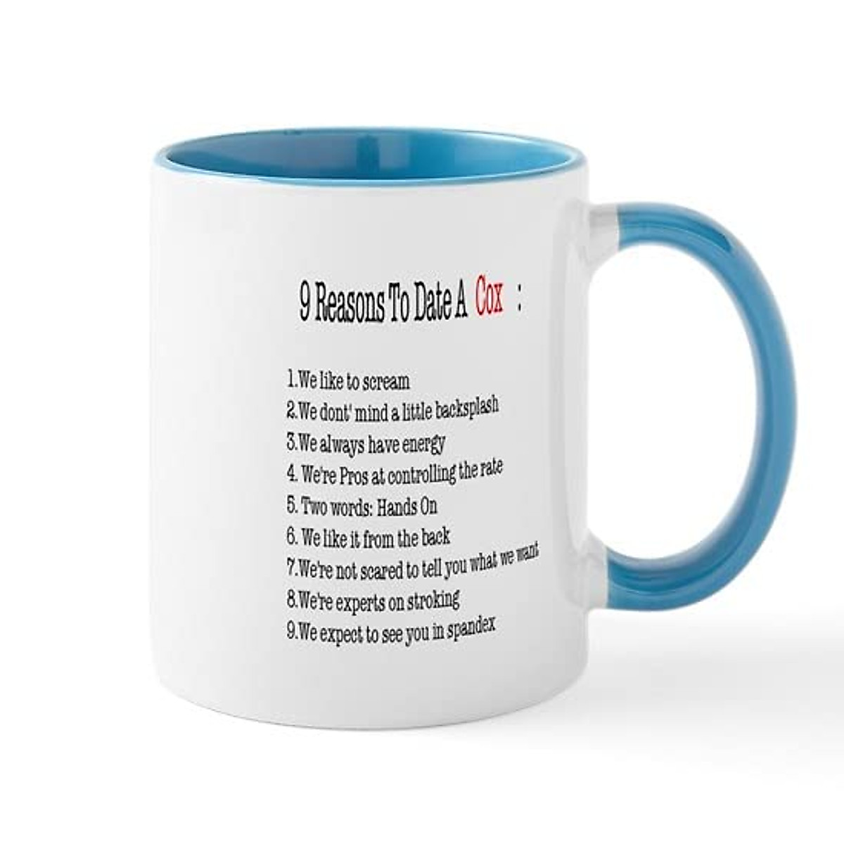 CafePress Reasons To Date A Cox Mugs Ceramic Coffee Mug, Tea Cup 11 oz