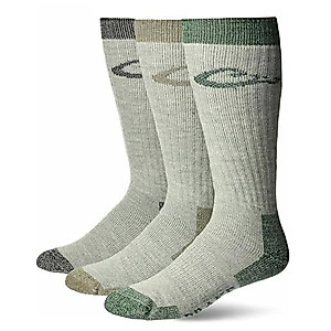 Drake Unisex-Adult Gift Box Merino Wool Heavyweight Crew Boot Socks 3 Pair Pack, Assorted, Large