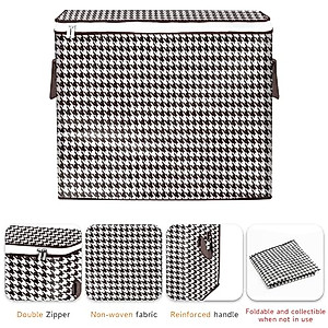 6 Pack Foldable Large Capacity Clothes Storage Bag Organizer for Comforters, Blankets, Bedding, Foldable with Sturdy Zipper and Handle 100L