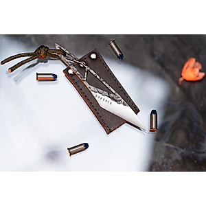 KOVCHEGART handmade pocket knife kiridashi, edc utility knife, neck knife (n690 steel cryo treated, OSA02 4.1 inch)