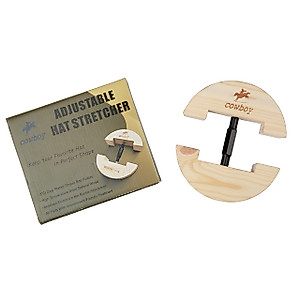 Cowboy Hat Stretcher,Small Size 6 1/2 to 9 1/2-Colourful Adjustable Buckle Heavy Duty (Small, Black)