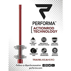 PerfectShaker Performa™ ACTIV DC Comics & Justice League Series Shaker Bottle, Best Leak Free Bottle with ActionRod Mixing Technology for Your Sports & Fitness Needs! (28oz, Supergirl)