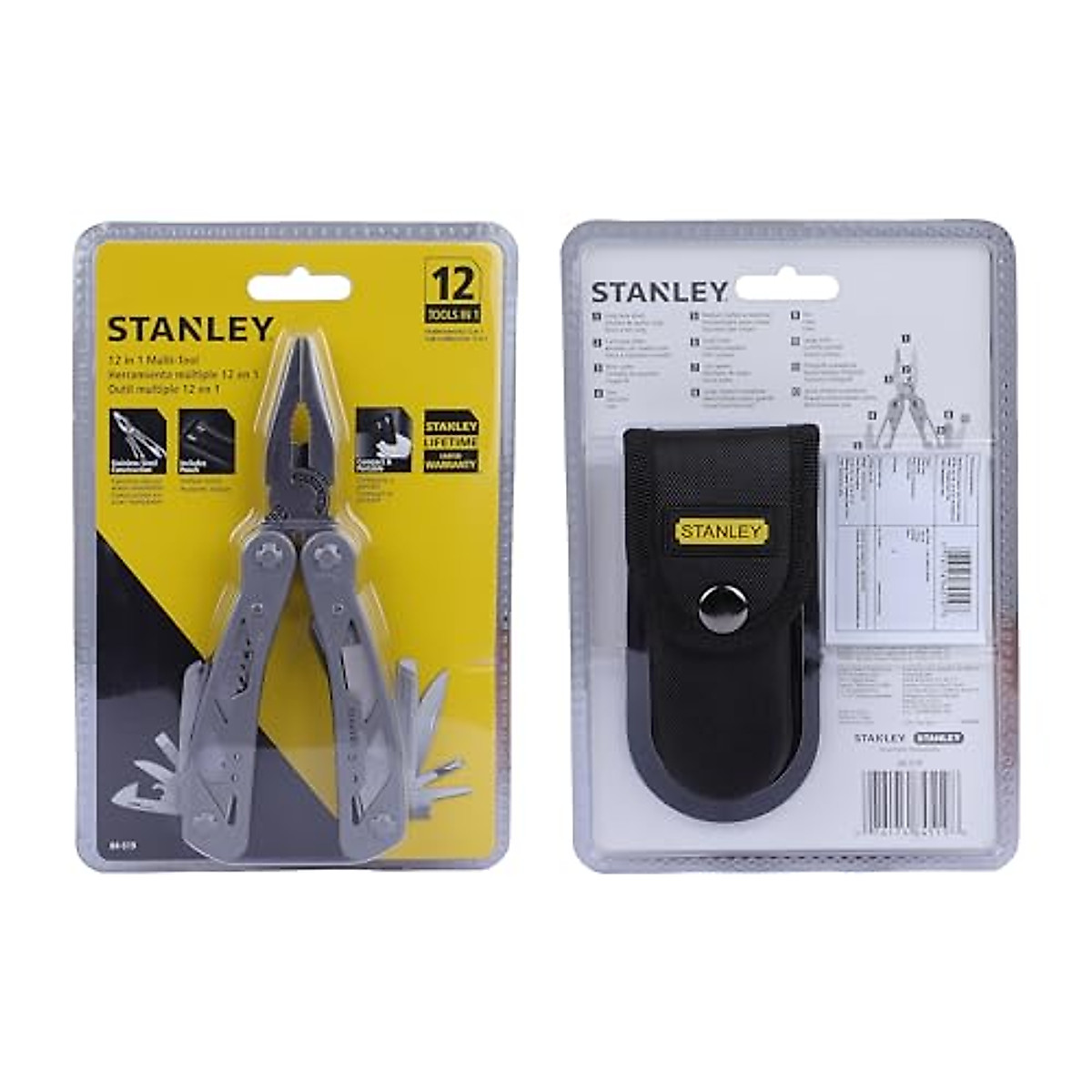 STANLEY Multitool, 12-in-1, Stainless Steel, Black Pouch (84-519K)
