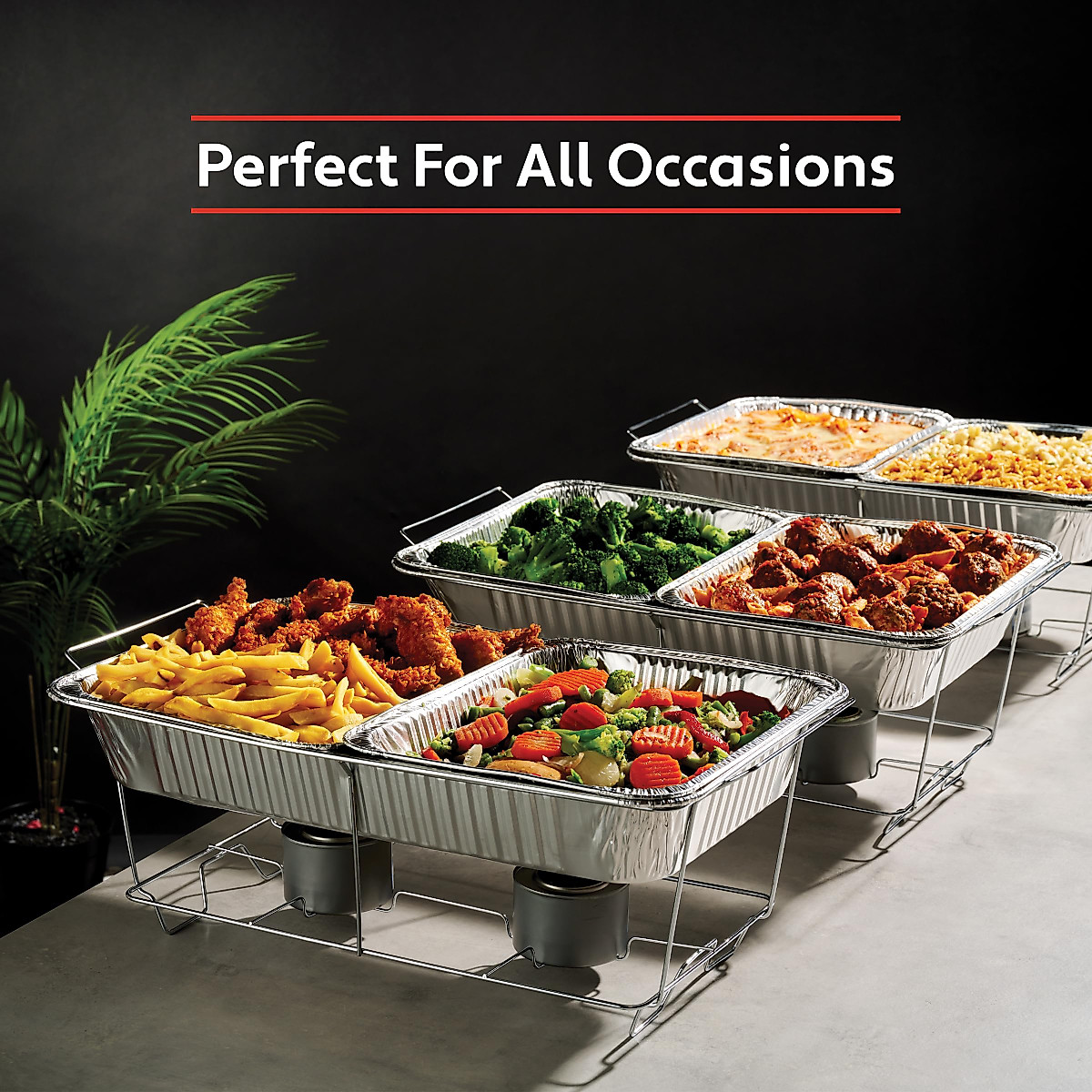 Munfix 30 Pack Aluminum Pans Disposable 9x13 Baking Pan Chafing Trays - Deep Half Size Oven Steam Table Tin Foil Pans - Extra Heavy Duty Foil Pans for Heating, Roasting, Cooking, Storing Food