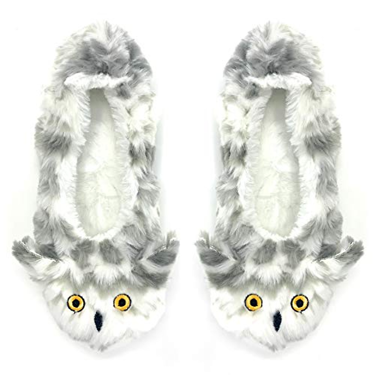 JYinstyle Women’s Slippers, Comfy Fleece Memory Foam Funny Animal Slippers, Fuzzy Plush Lining Slip-on House Shoes