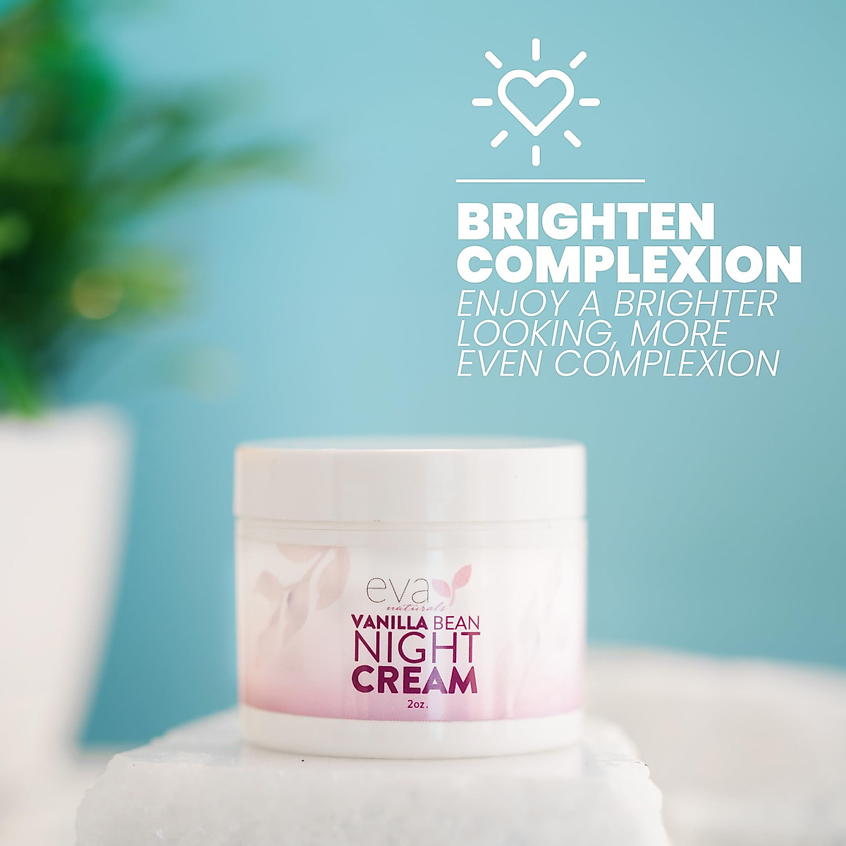 Eva Naturals Vanilla Bean Night Cream by Eva Naturals (60 ml) - With Vitamin E and Green Tea