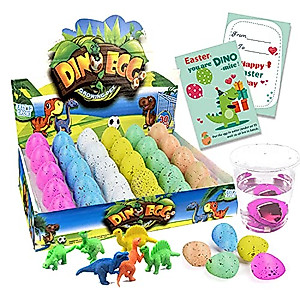 MIIRR Dinosaur Eggs, 30pcs Dino Smashers Eggs Kit as Easter Day Party Favors Games Supplies, Hatching in Water Growing Toys for Boys Girls 4-7