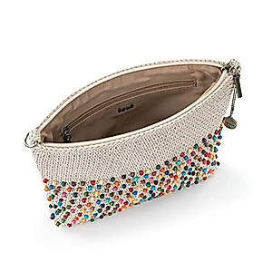 The Sak Lumi Hand-Crochet 3-in-1 Crossbody, Ecru Multi Beads