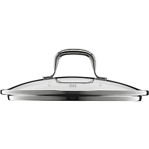 WMF Fusiontec Essential Large Cooking Pot, 20 cm, Glass Lid, Induction Stewing Pan, 2.4 L, High-Tech Ceramic, Scratch-Resistant, Uncoated, Dark Blue, Made in Germany