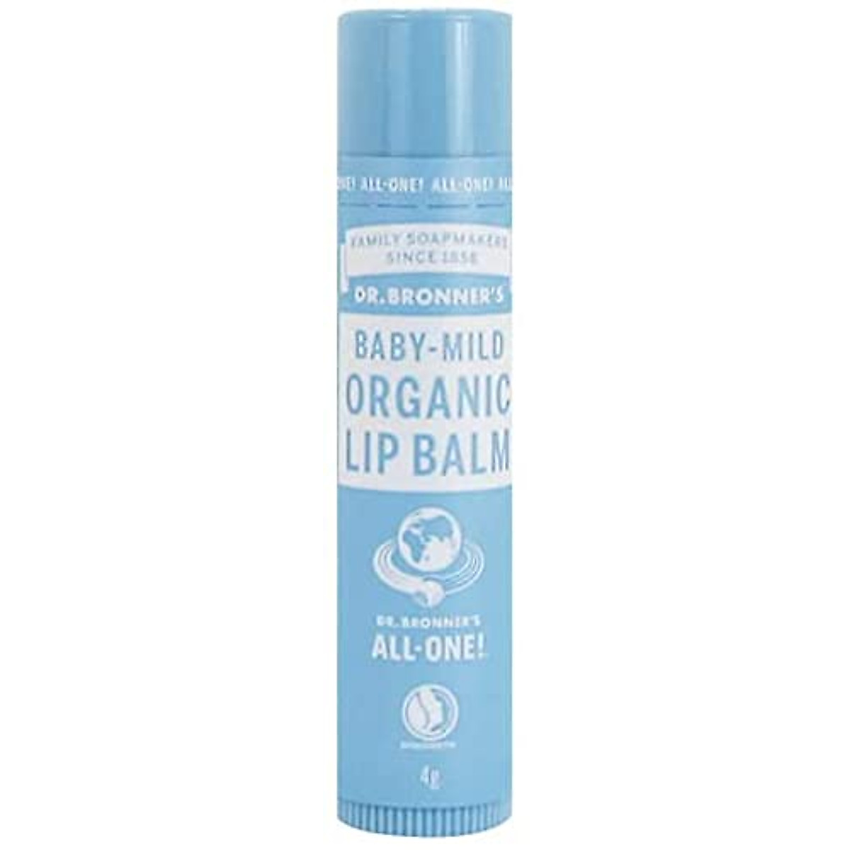 Dr. Bronner's Magic Soaps Organic Naked Unflavored Lip Balm, 0.15 Ounce