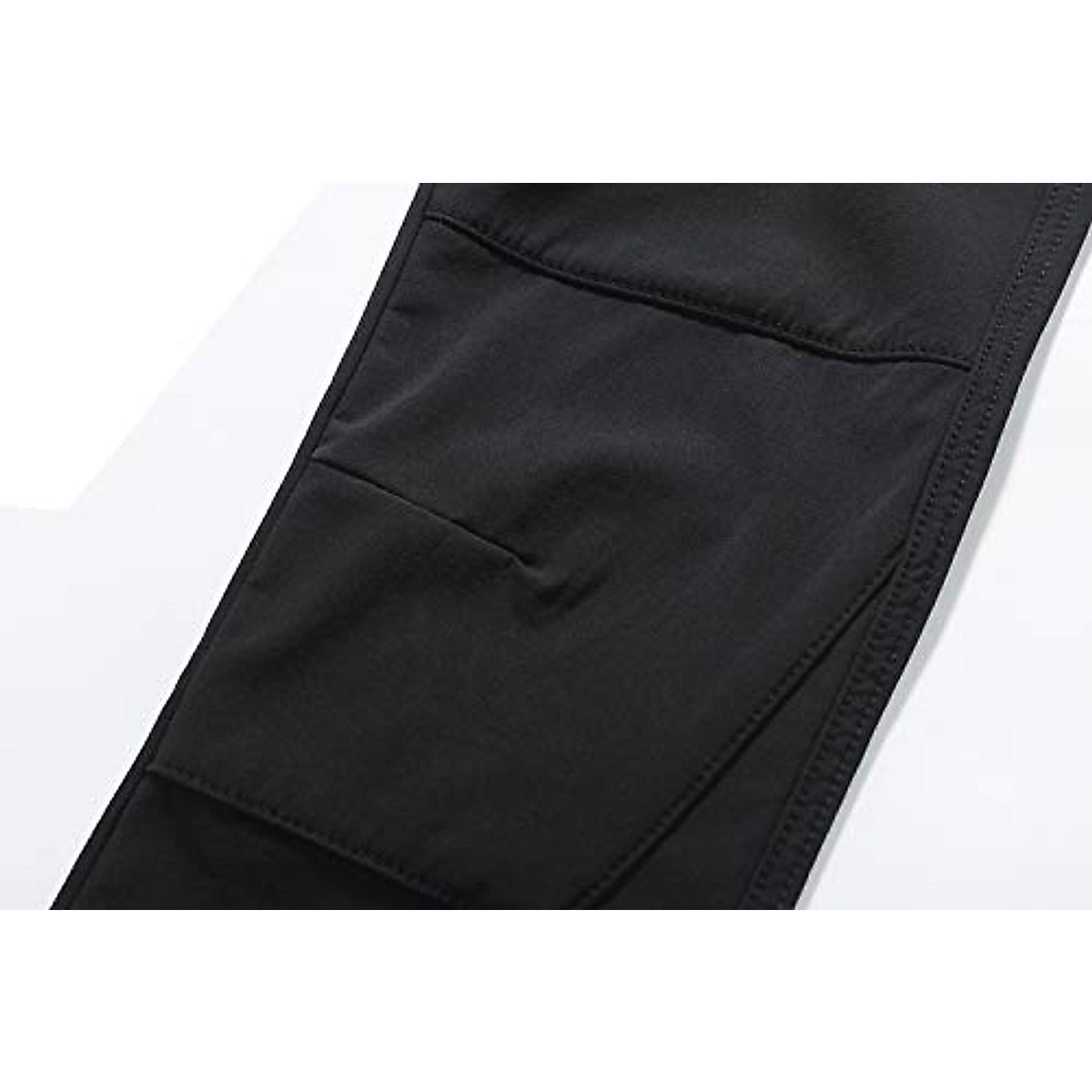 Camii Mia Women's Winter Warm Outdoor Slim Windproof Waterproof Ski Snow Fleece Hiking Pants (27W x 30L, Black)