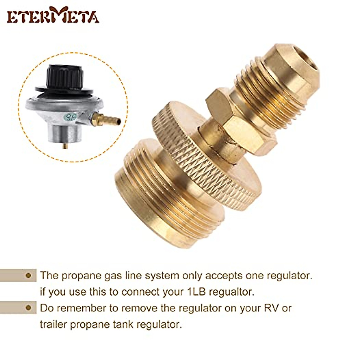 ETERMETA 3 Pack Propane Refill Adapter Set, Gas Adapter for 1lb QCC1 / POL Propane Tank and Throwaway Disposable Small Propane Bottles