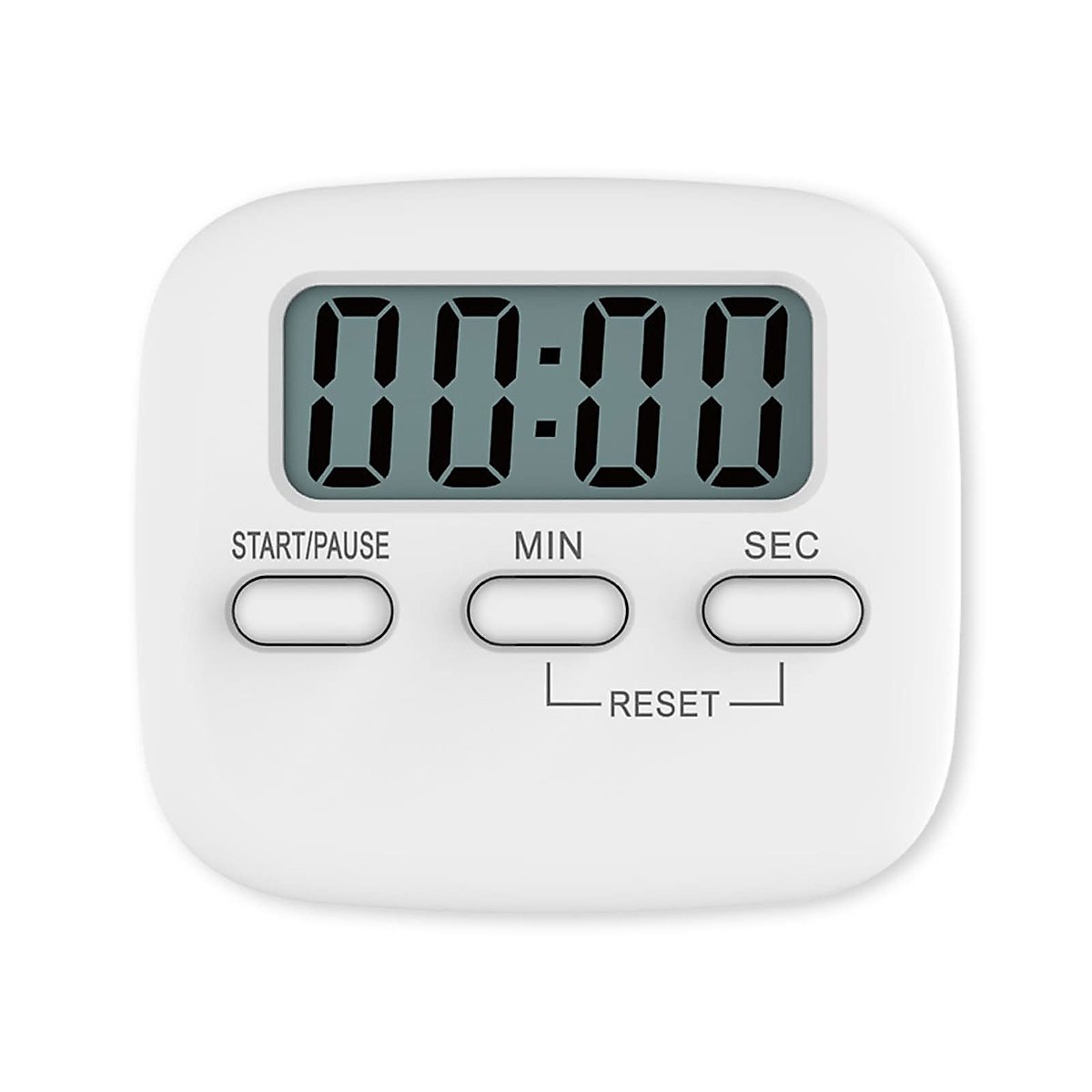 Galand Precise Multi-use Study Timer Plastic Stable Shockproof Digital Timer for Student Study Timer for Gifts White