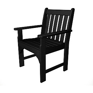 POLYWOOD Vineyard Arm Chair, Black