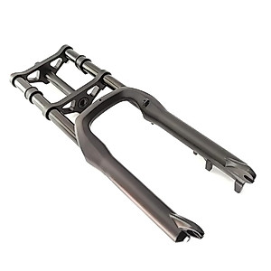 Bike Suspension Double Crown Fork 20inch*4.0 Fat Tire Fork 1-1/8inch Thread-Less Straight Steerer 135mm Travel MTB Snow Beach Electric Bicycle Front Forks