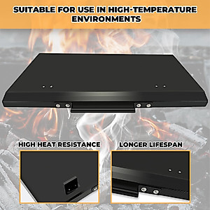 ECOTRIC 36" Griddle Cover Lid Powder Coated Black Aluminum Compatible with 36" Blackstone Griddle Black Stone