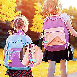 Hicarer Camper Keychain Camper Accessories for Travel Trailers Retro Camping RV Keychain Set for Travel (8 Pieces)