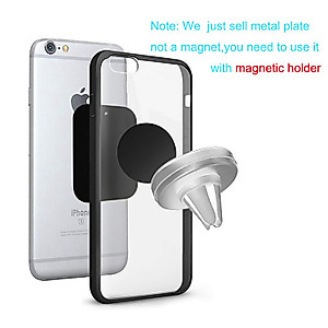 8-Pack Replacement Mount Metal Plates D.Sking Car Phone Holder Iron Plates for Car Mount Car Kits (8-Pack Black)