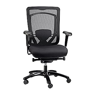 Eurotech Seating Monterey Fabric Seat & Mesh Back Chair, Black