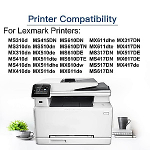 SINIYA 3-Pack Compatible MS410dn MX511dhe MX611de MS517DN MS617DN MX417DN MX617DE Printer Drum Unit Replacement for 500Z 500ZG 50F0Z00 50F0Z0G Drum Kit (Black)