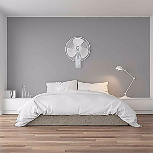 Genesis G16WALL 16 Inch Wall Fan, 3 Speed Settings, Max Cooling Technology, Oscillation