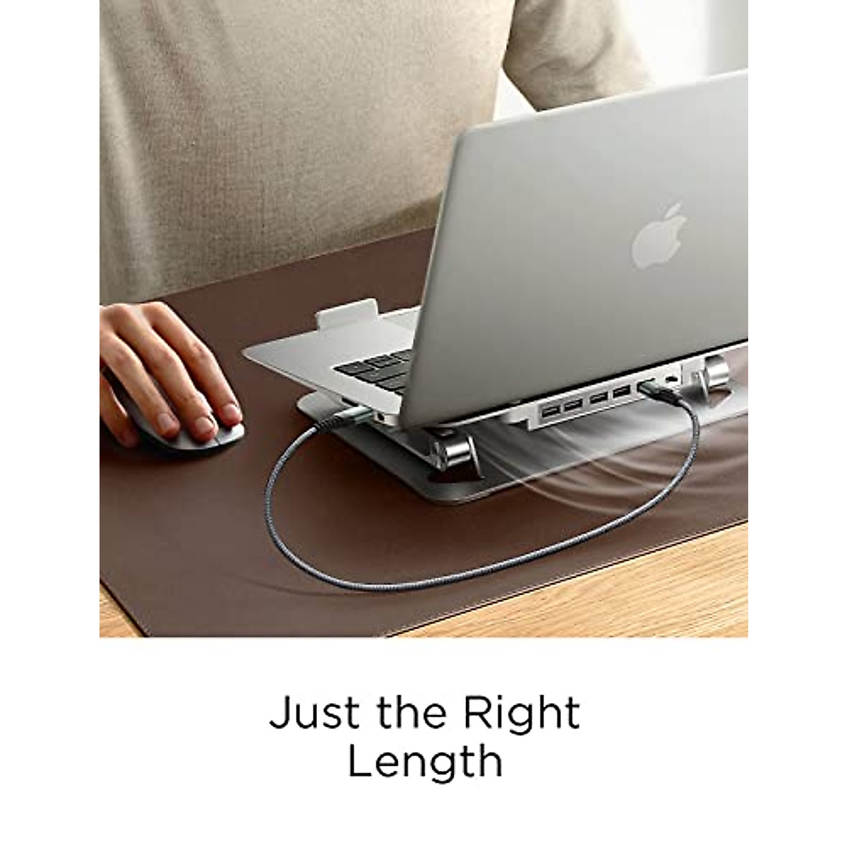 AINOPE USB to USB Cable, USB 3.0 to USB 3.0 Cable [1.5FT][Never Rupture] USB A Male to Male Cable Double End USB Cord Compatible with Hard Drive Enclosures, DVD Player, Laptop Cool-Grey