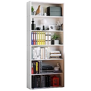 IRONCK Bookshelves and Bookcases Floor Standing 6 Tiers Display Storage Shelves 70 in Tall Bookcase Home Decor Furniture for Home Office, Living Room, Bed Room