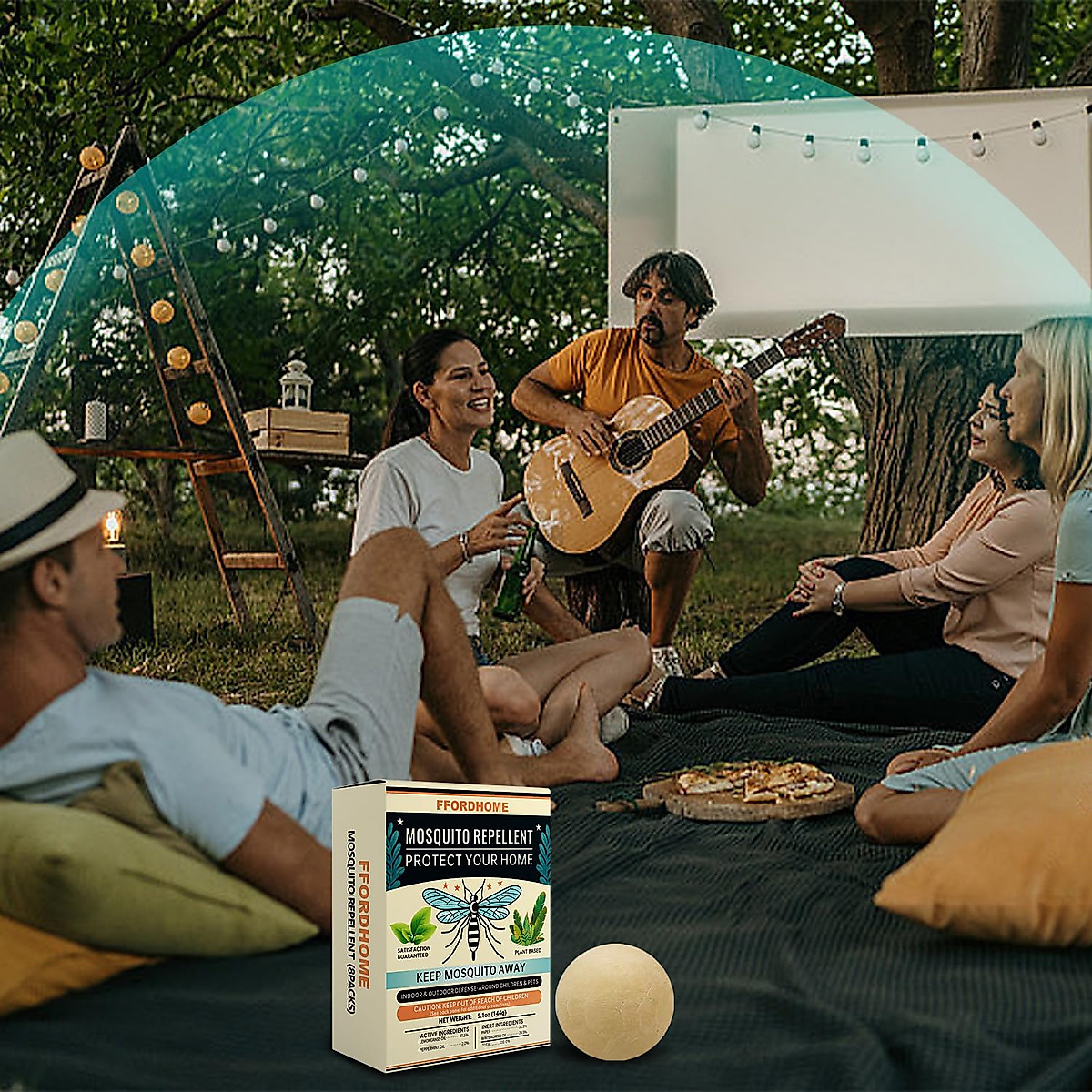 Mosquito Repellent for Patio - Mosquito Repellent Indoor & Outdoor Protection - Mosquito Deterrent for Yard - Mosquito Control for Rooms, Keep Mosquitos Away for Camping - 8 Balls…