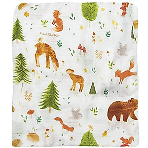 Loulou Lollipop Soft Baby Swaddle Blanket Muslin Wrap Receiving Blanket for Newborn to Toddler Girl and Boy, Large 47” by 47” - Forest Friends…
