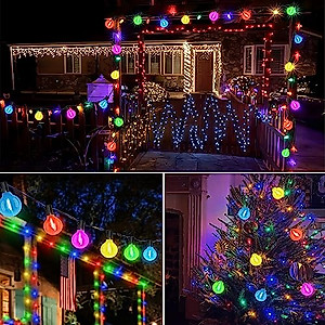 Couah G40 Led Replacement Light Bulbs, E12 Screw Base Shatterproof LED Globe Multi Color Bulbs Light for Outdoor String Lights,Fits E12/C7 Candelabra Screw Base Sockets,25 Pack